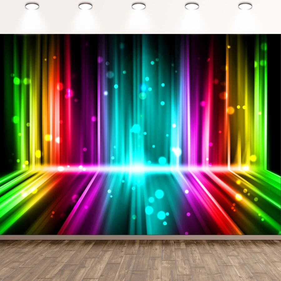 7x5ft Let's Glow Party Backdrop Neon Photography Background | SHEIN USA