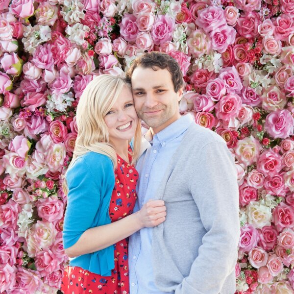 7x5ft Pink Flower Floral Backdrop | SHEIN USA