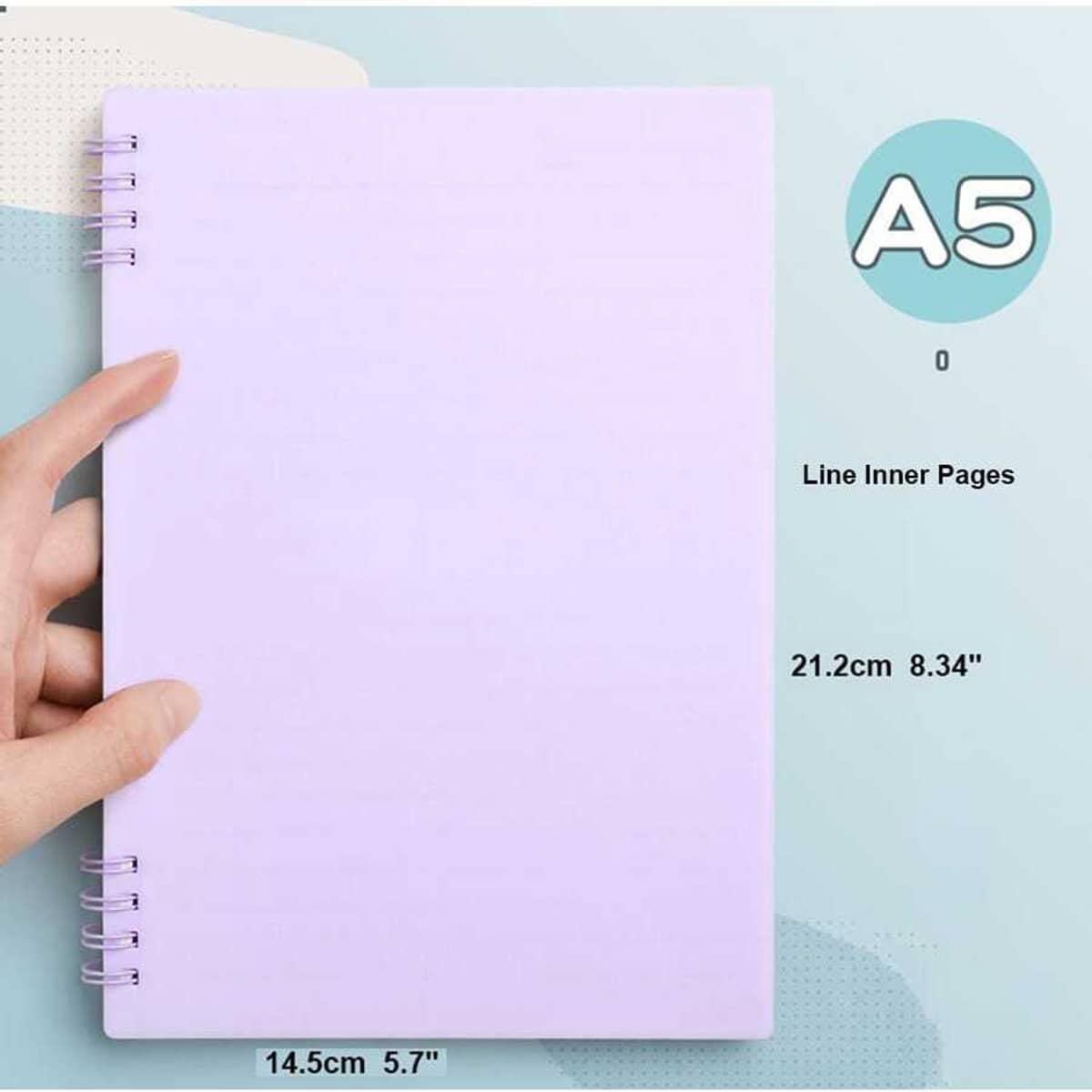Hands Morandi Coil Notebook Small Book A5 Line Inner Paper Diary School ...