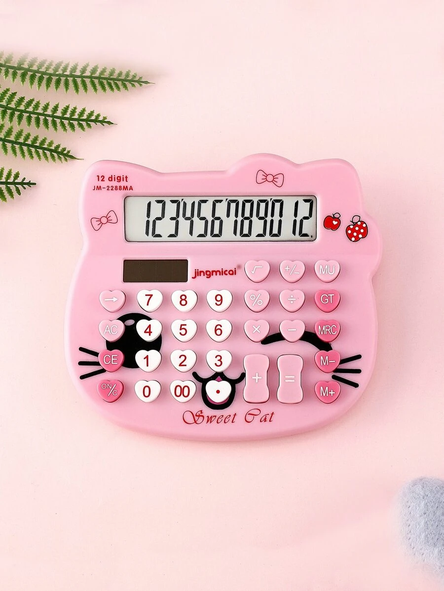 1pc Cute Cat Shaped Office Calculator | SHEIN USA