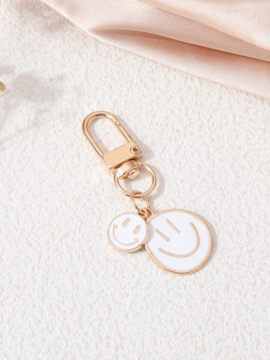 Colorful Oil Drop & Smiling Face Keychain | SHEIN UK