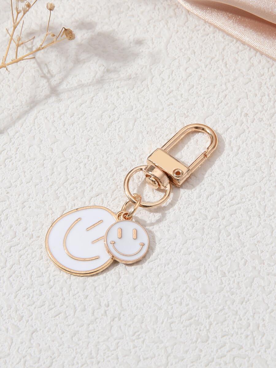 Colorful Oil Drop & Smiling Face Keychain | SHEIN UK