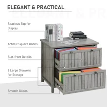 HOMCOM Retro Style 2-Drawer Lateral File Cabinet Chest with Hanging ...