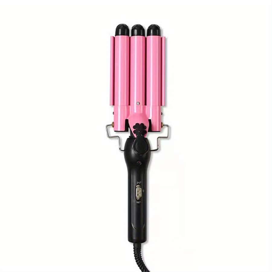 Lcd Triple Barrel Hair Curler, Three Barrel Hair Waver For Making Water ...