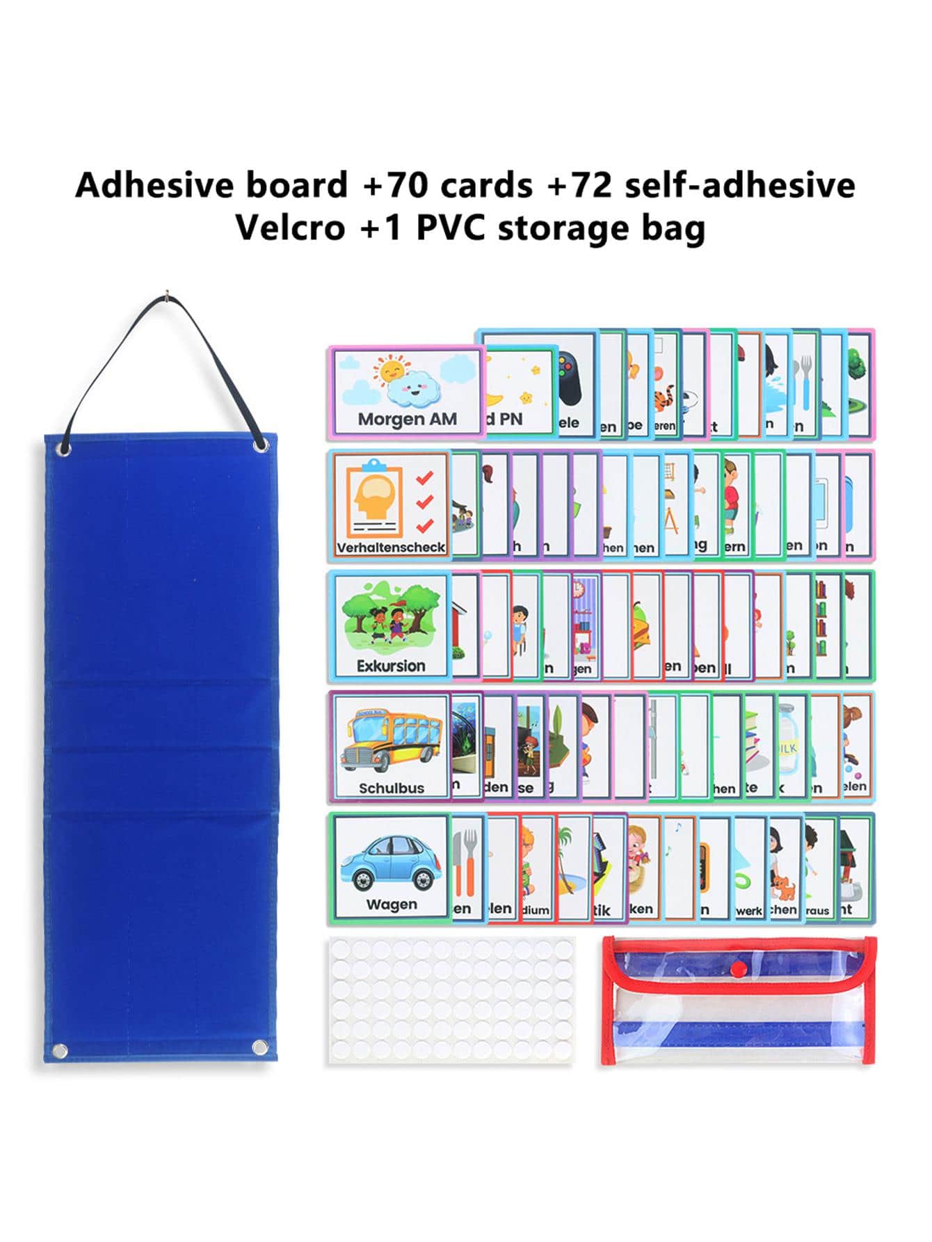 Teacher's Visual Schedule Pocket Chart For Classroom, Daily Work ...