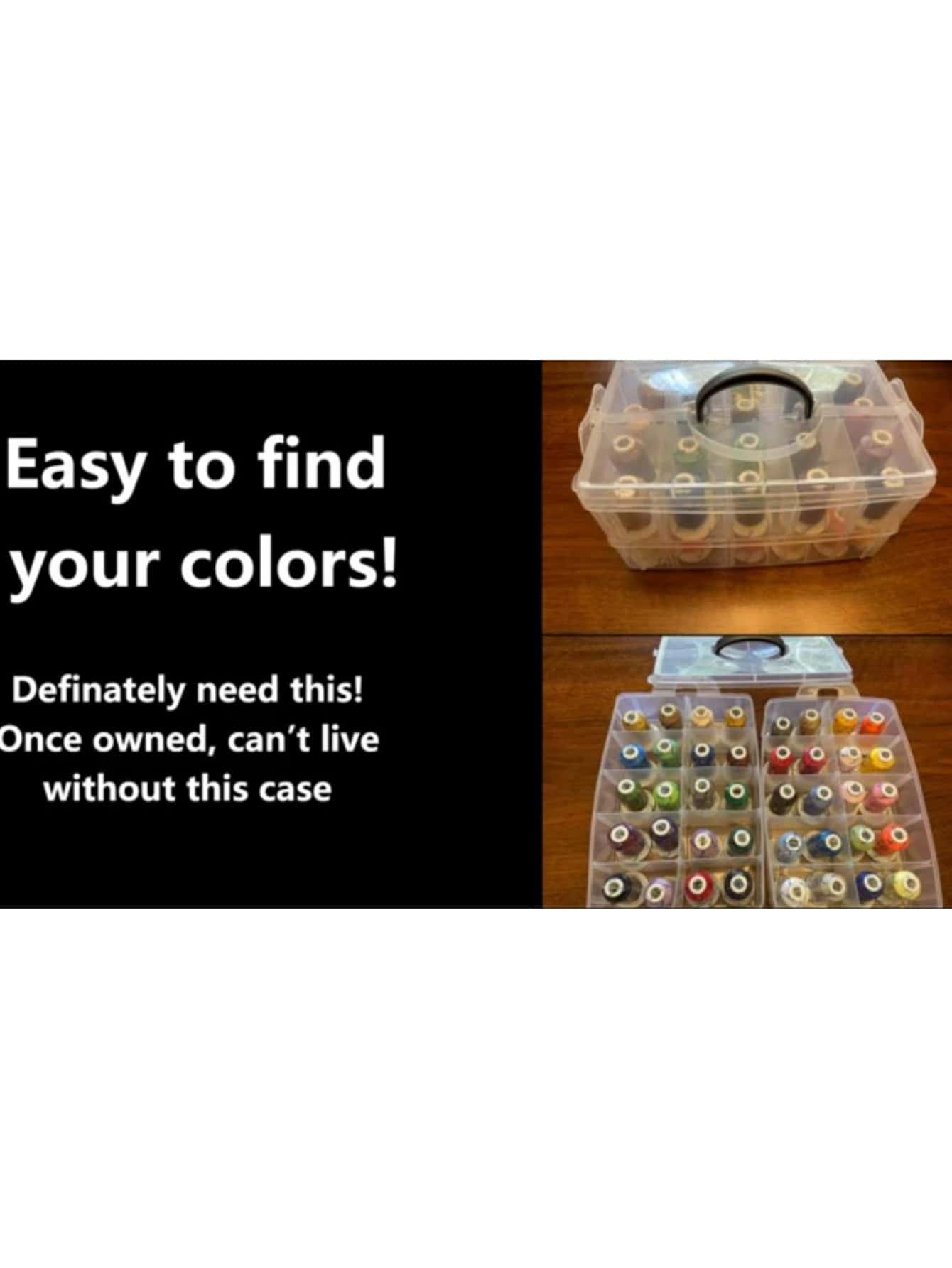 Simthread Embroidery Thread kit with Storage Box Basic Colors 500M ...