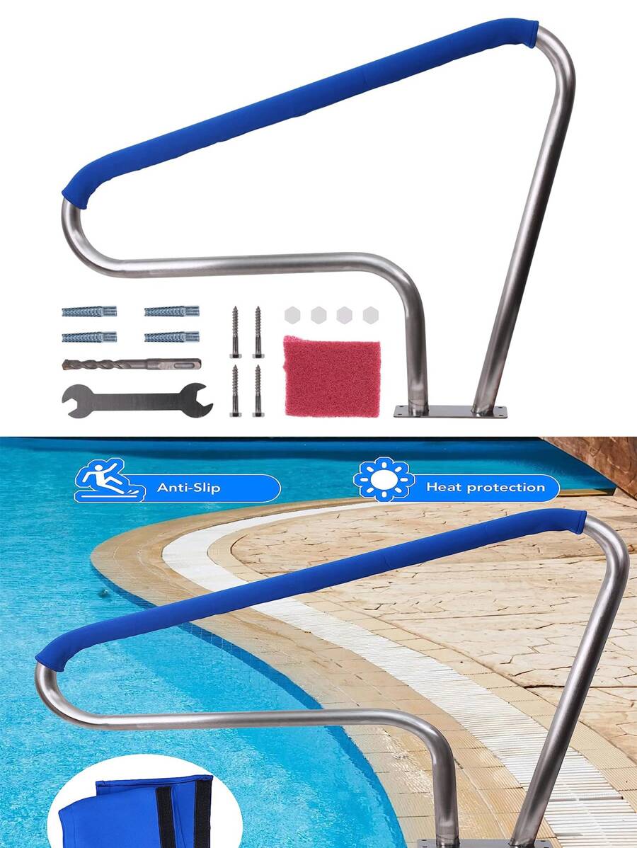 48"x36" Swimming Pool Handrail - 304 Stainless Steel Inground Pool ...