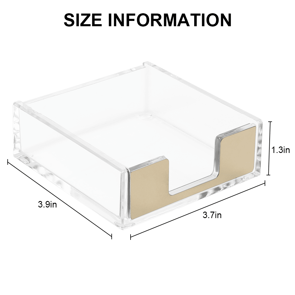 2Pcs Clear Acrylic Notepad Holder Sets, Square Note Holder for 3" x 3 ...