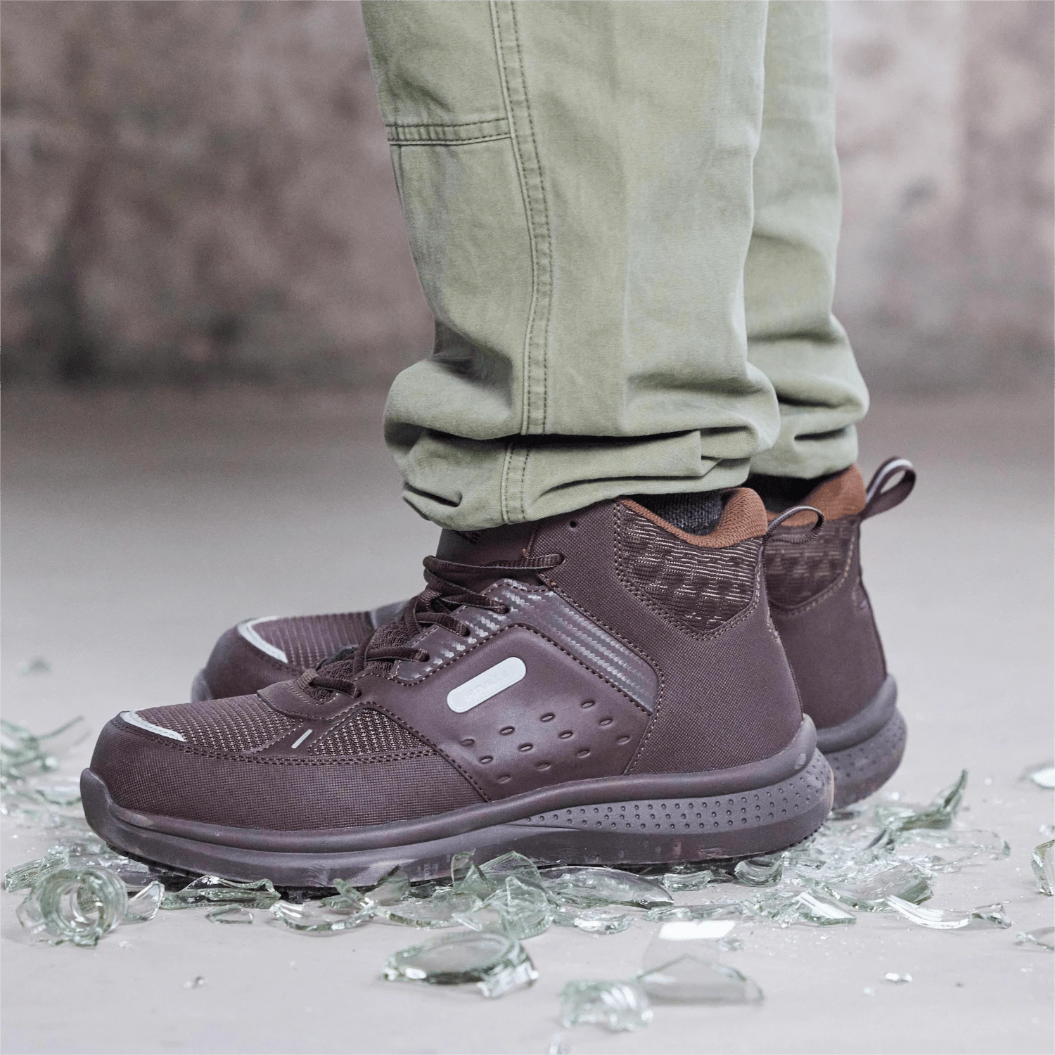 FitVille Wide Work Boots for Men Composite Toe Work Safety Shoes Slip ...