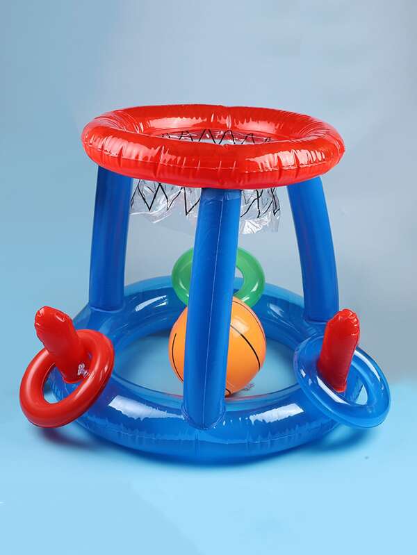 Inflatable Pool Basketball Hoop And Ball Set, Children's Outdoor Party ...