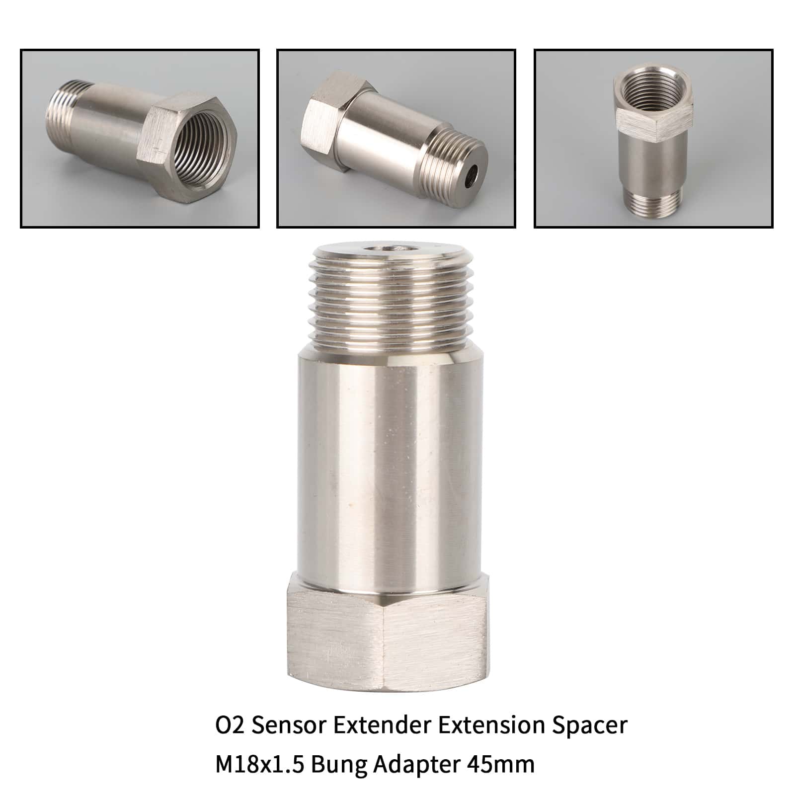 Fix Check Engine Light Eliminator Oxygen O2 Sensor Adapter M18x1.5 Bung ...