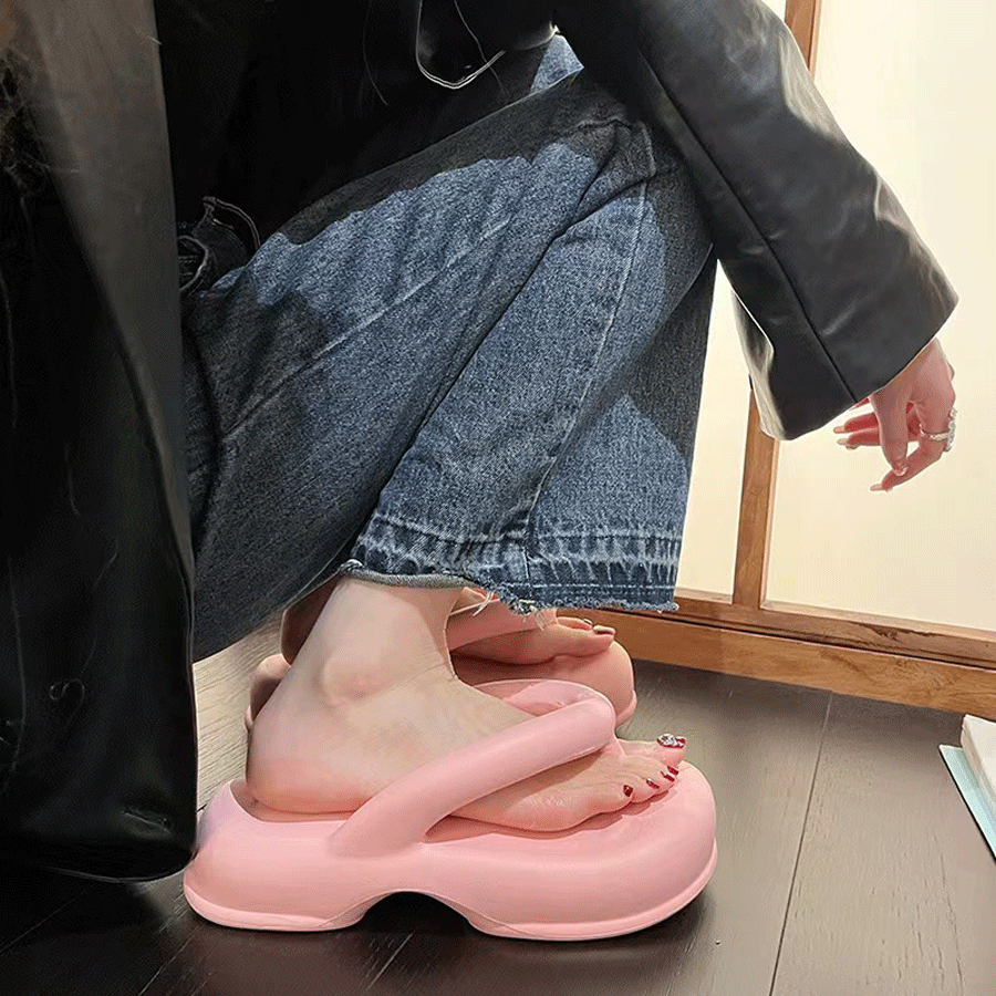 Preppy Flip Flops For Women, Minimalist Indoor & Outdoor EVA Slippers ...