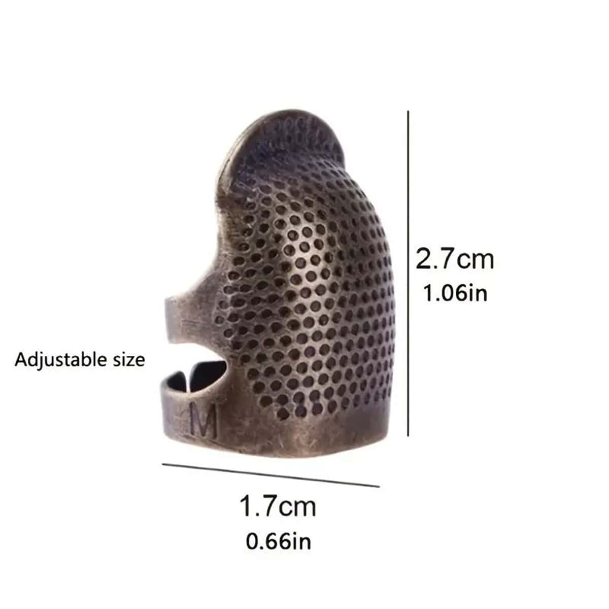 1pc Sewing Thimble Finger Protector, Adjustable Finger Metal Shield ...