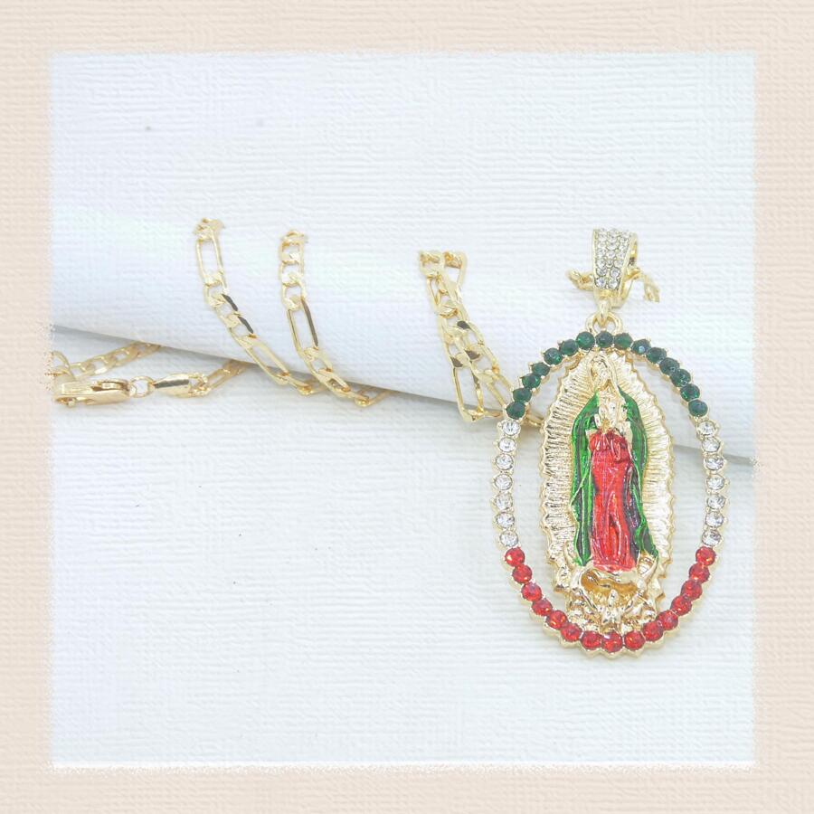 Our Lady Of Guadalupe Necklace With Maria Pendant | SHEIN USA