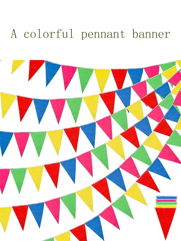 Triangle Flag Banner Clip Art