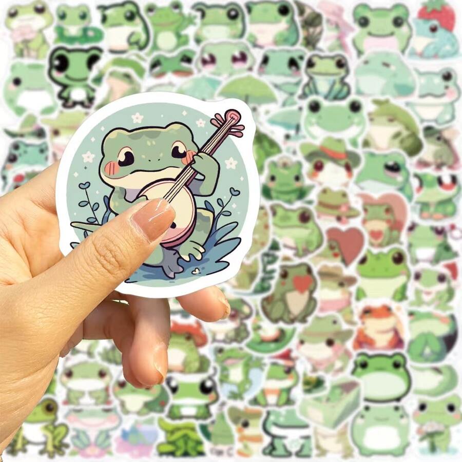 100pcs Frog Mini Stickers Cute Aesthetic Waterproof Sticker for Laptop ...
