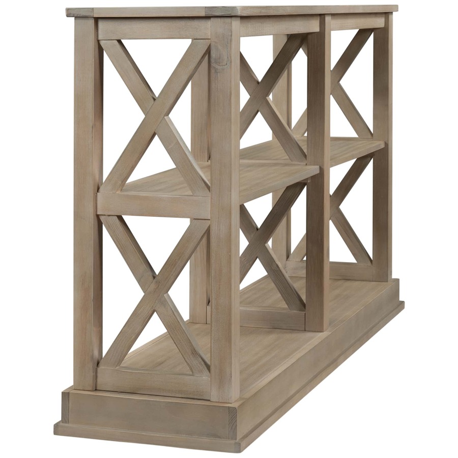 Console Table with 3-Tier Open Storage Spaces, Wood Sofa Entry Table ...