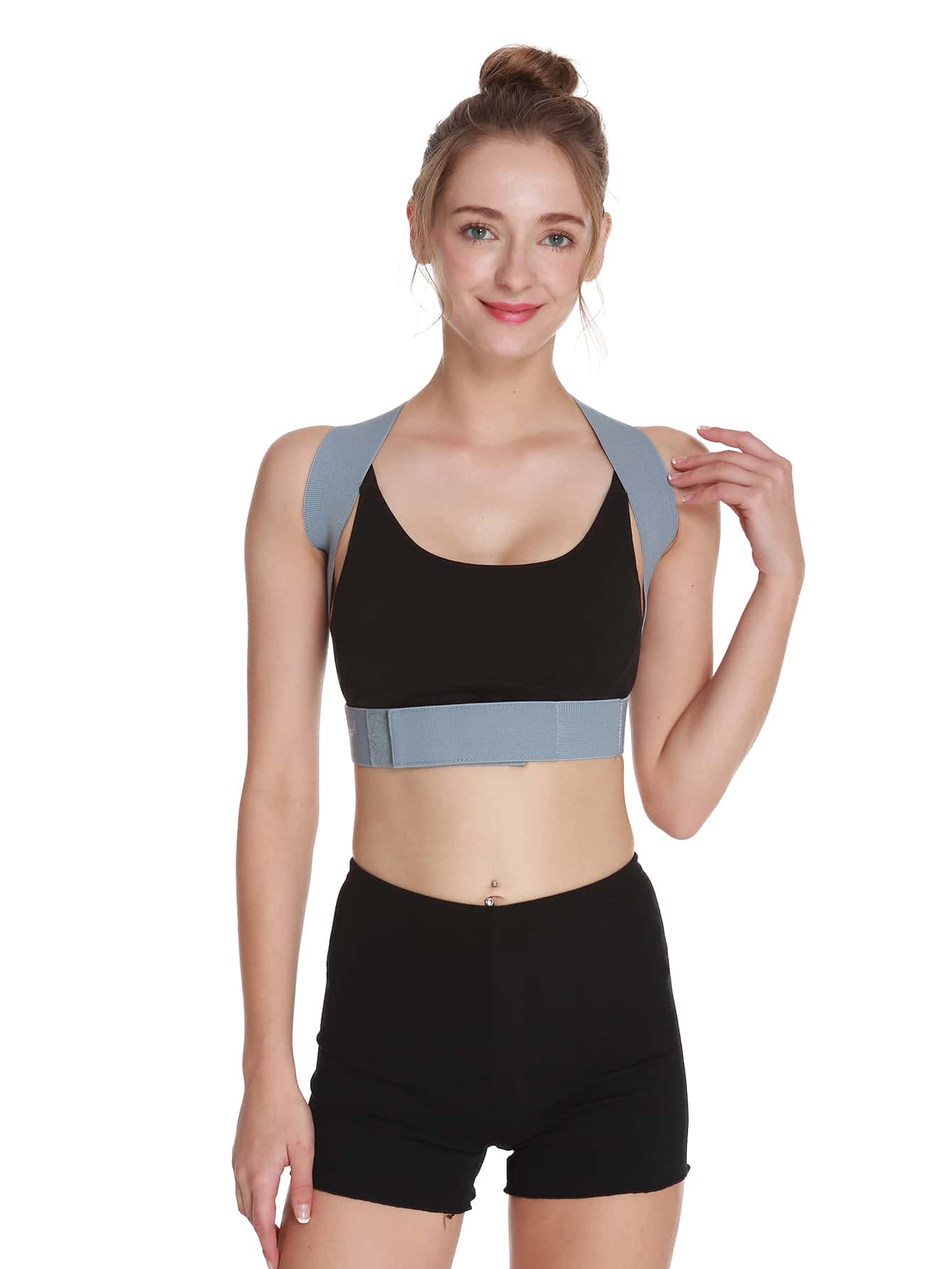 1pc Women's Adjustable Upper Back Support, Relieve Neck And Shoulder ...