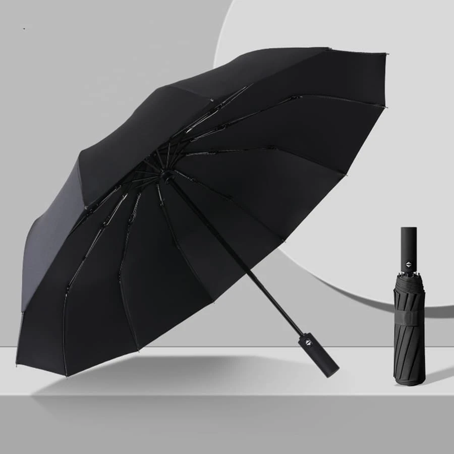 12-rib Reinforced Anti-wind Sun And Rain Auto Umbrella, Oversized ...