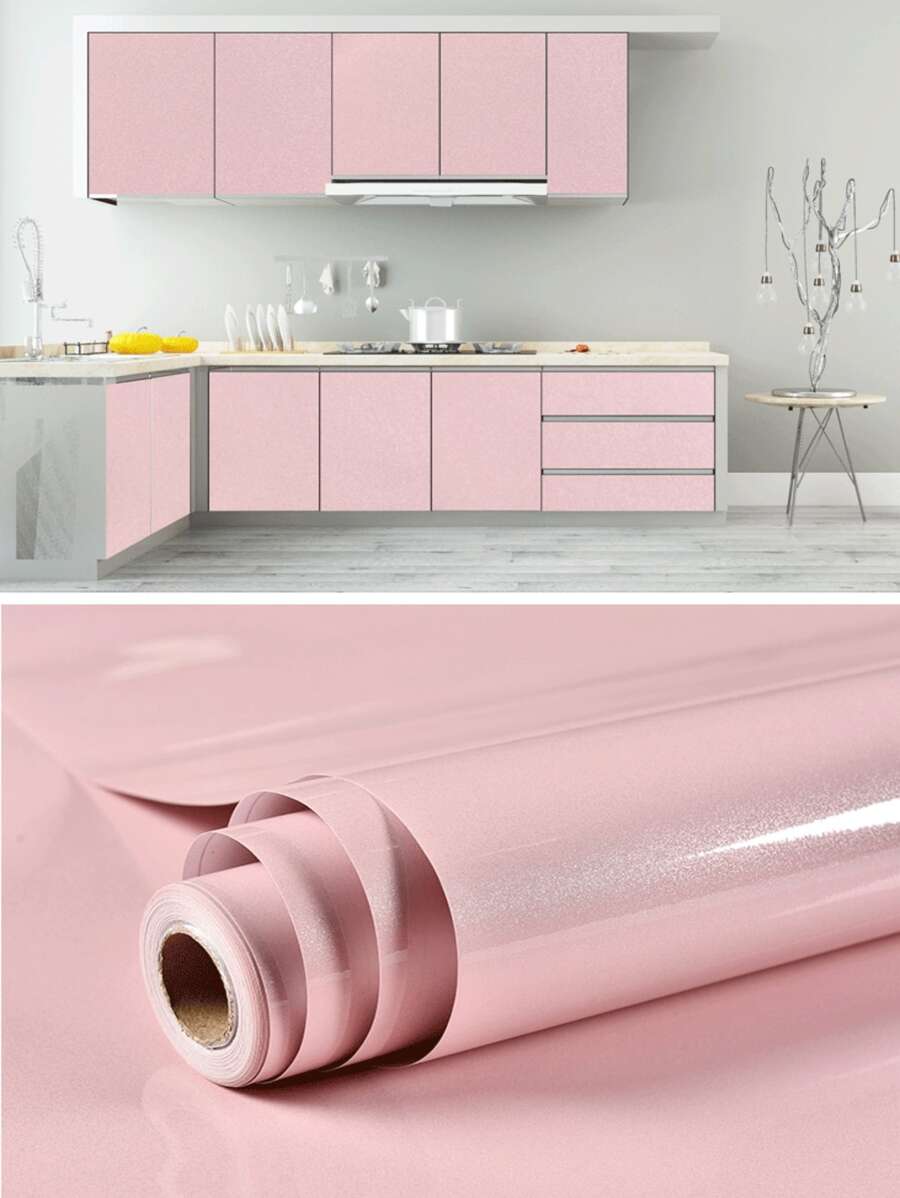 1 Roll Pink Removable & Adhesive Contact Paper With Brightness ...