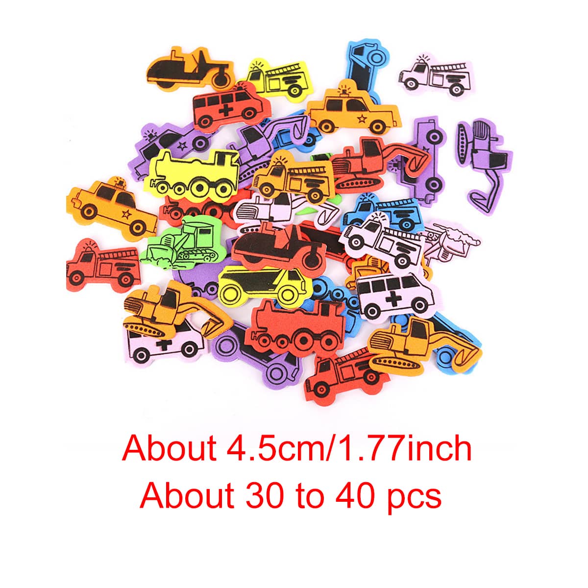 Cartoon Car Themed 3d Sticker Sheet For Kindergarten Kids Diy Art ...