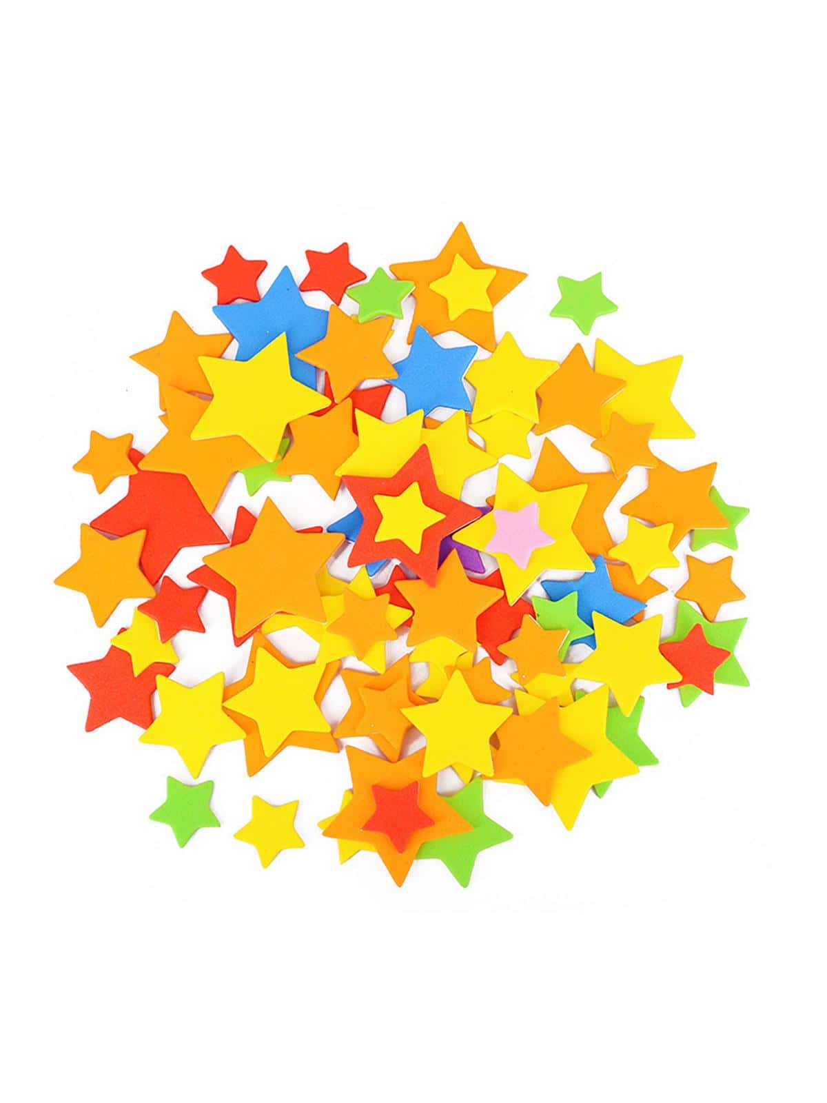 Pentagram-shaped 3d Stickers For Kids, Sponge Paper Self-adhesive ...