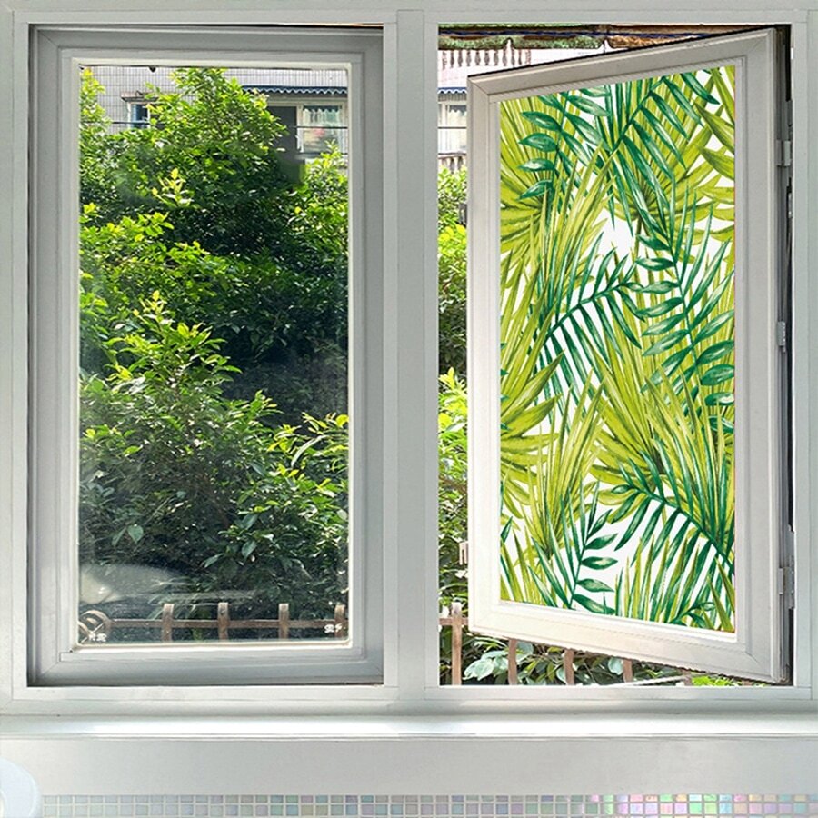 Tropical Palm Leaves Jungle Floral Window Film | SHEIN USA