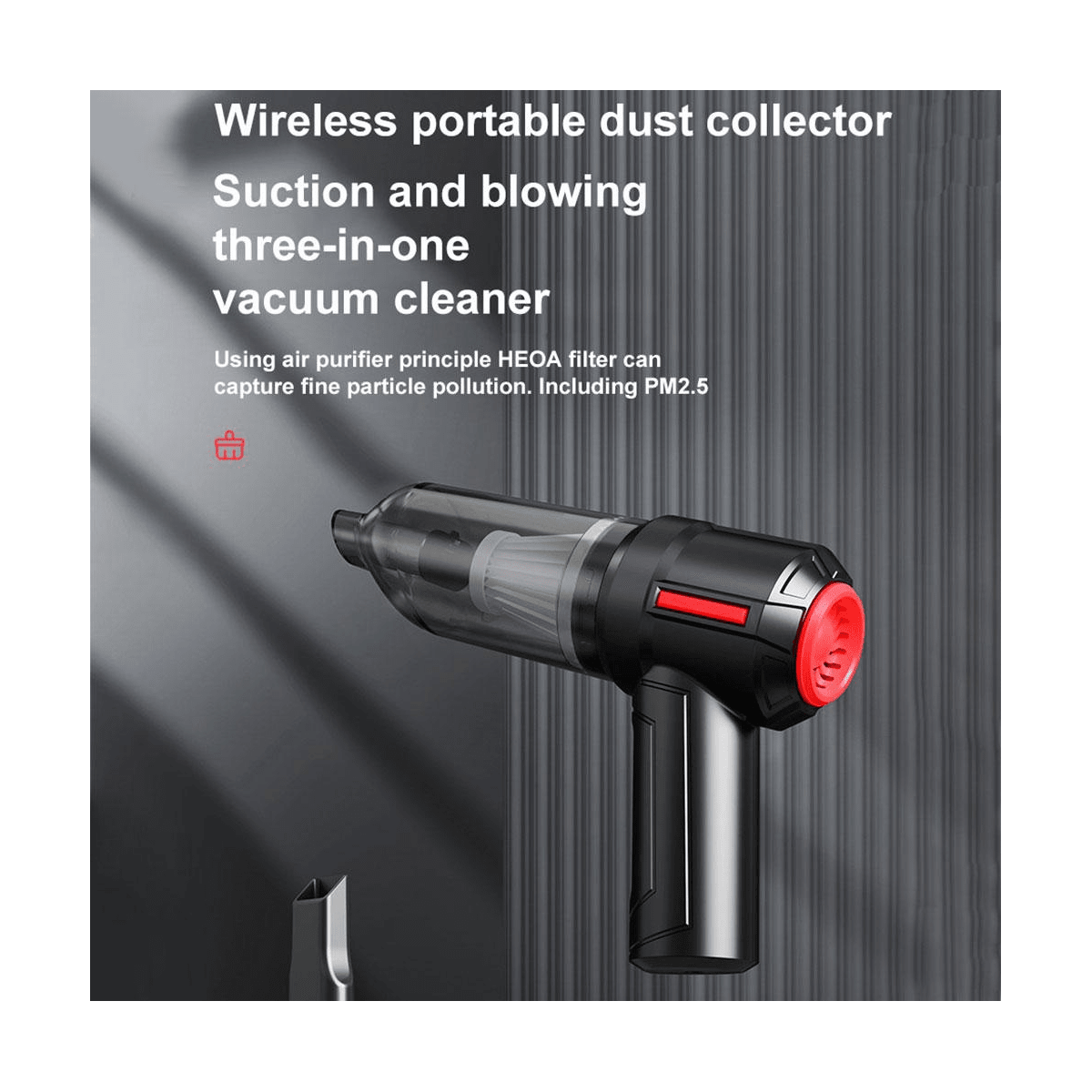 Car Vacuum Cyclone Suction Cordless Handheld Auto Vacuum Cordless ...