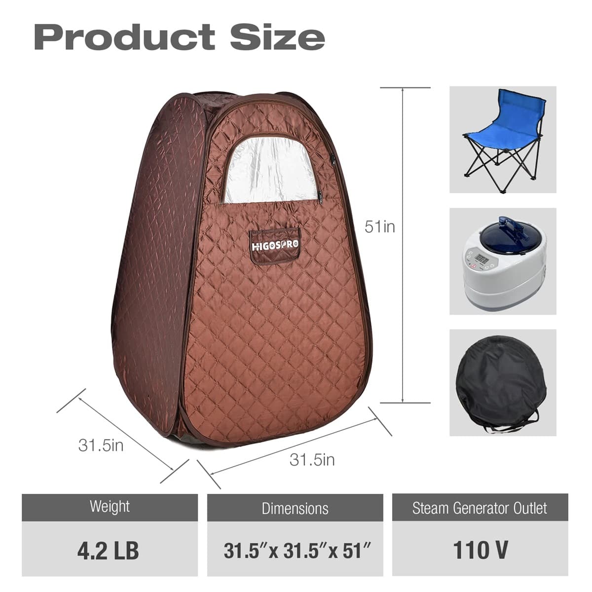 Portable Full Body Steam Sauna, Lightweight Steam Saunas for Home Spa ...