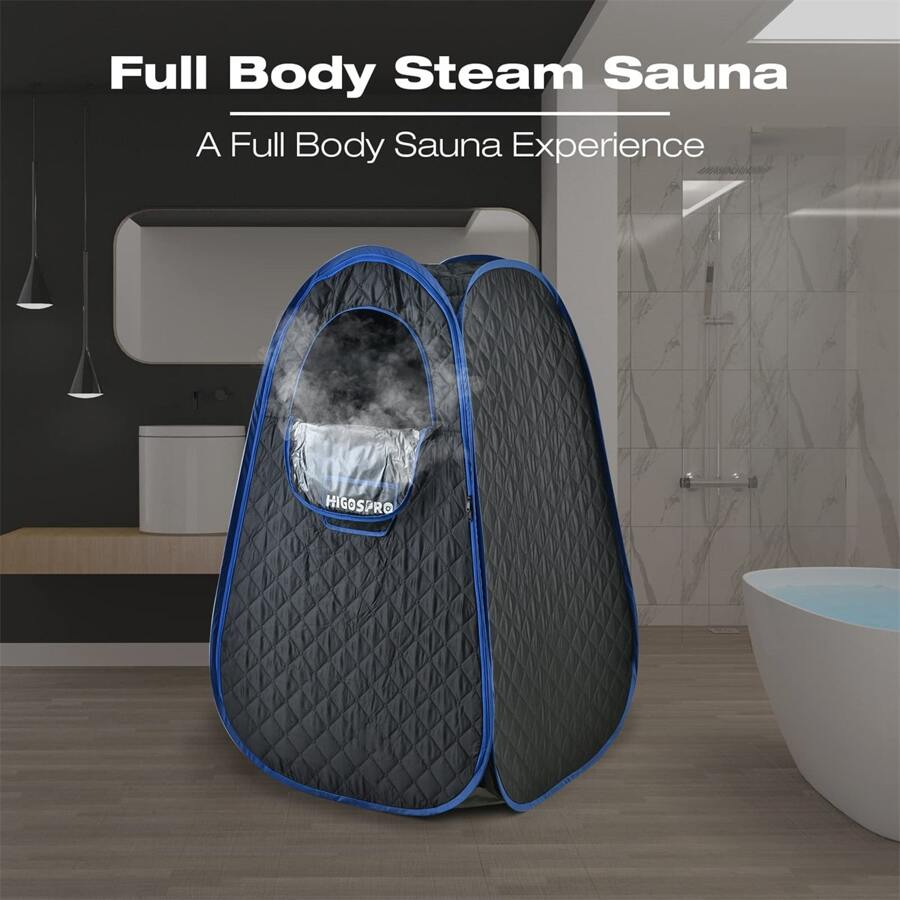 Portable Full Body Steam Sauna, Lightweight Steam Saunas for Home Spa, 2.6L FCC Certified 1000W ...