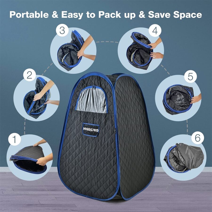 Portable Full Body Steam Sauna, Lightweight Steam Saunas for Home Spa ...
