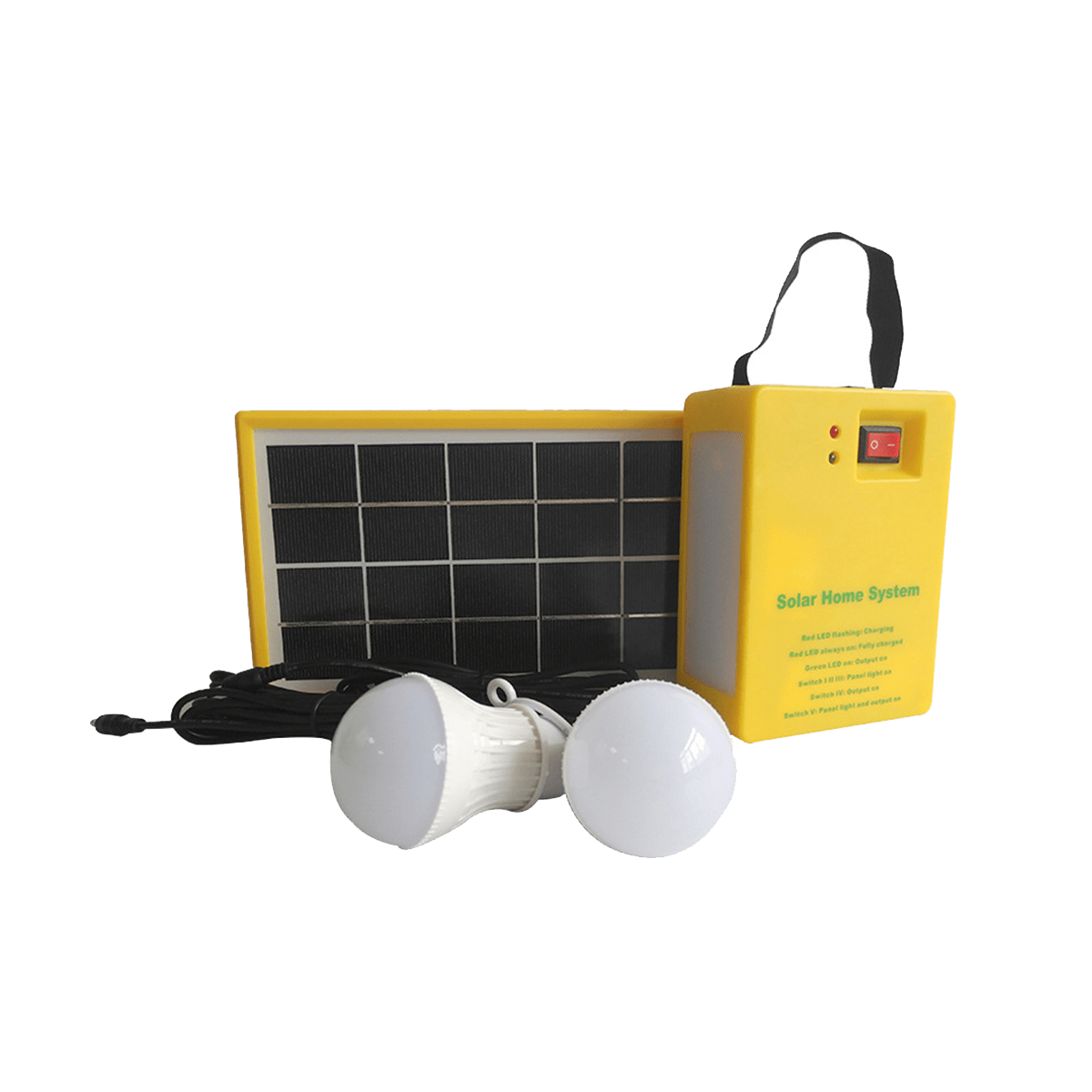 Solar Panel Light 2 Bulb Kit Solar System Energy Saving Solar Light ...