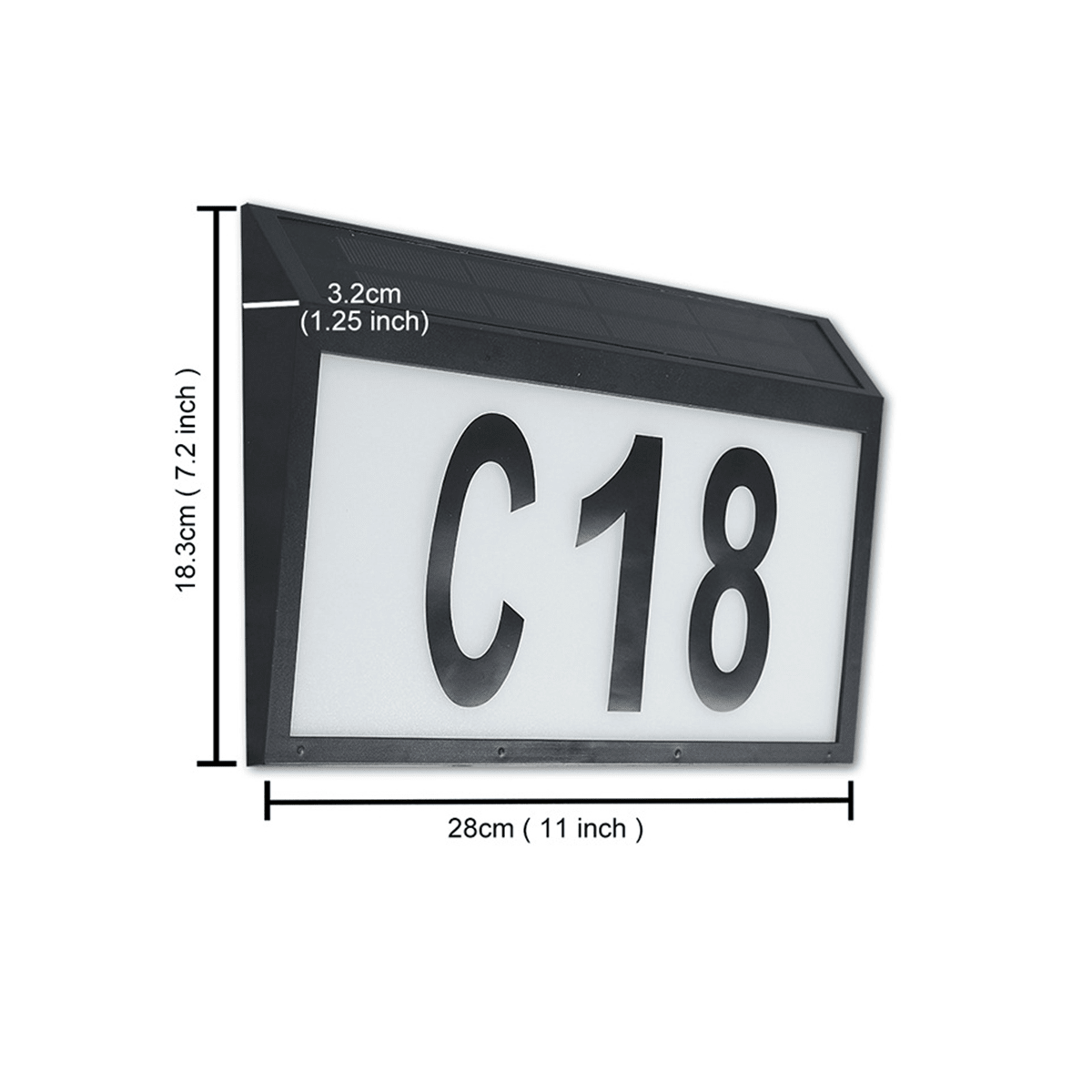 Solar Door Light Address Indication Number Plate Solar Address Sign ...