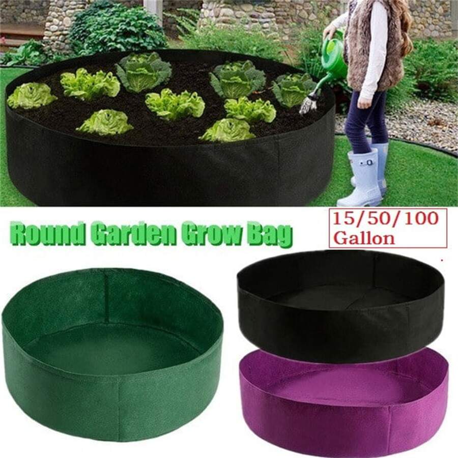 15/100 Gallon Plants Growing Bag Raised Plant Bed Garden Flower Planter ...