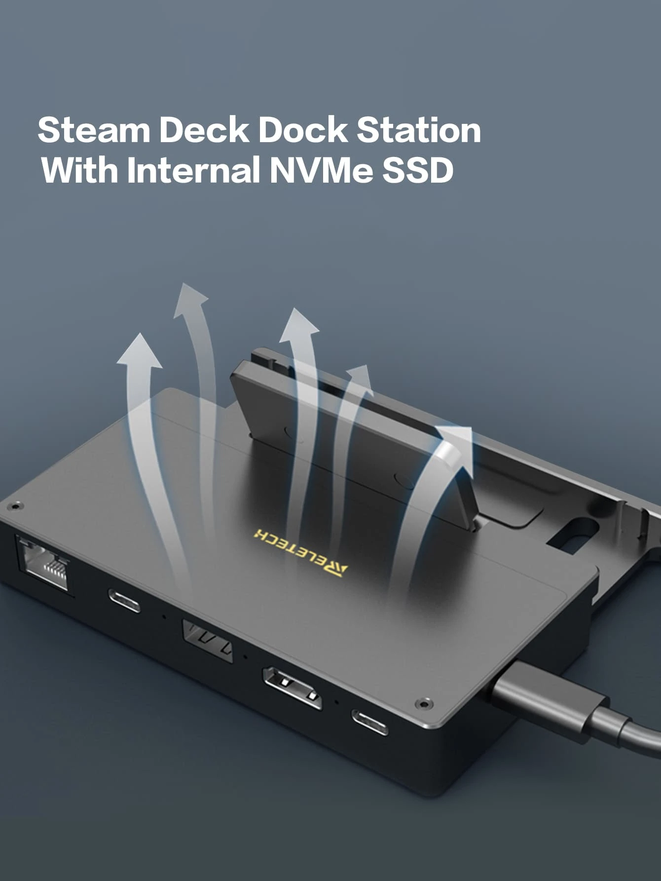 Reletech 1 st Aluminium Steam Deck Dock Station Met 2 TB Interne NVMe ...