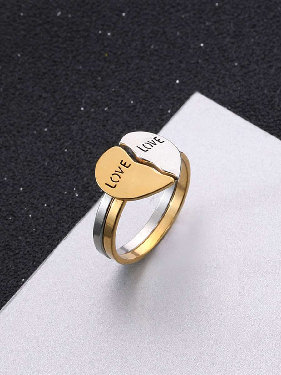Stainless Steel Waterproof Heart Broken Design Two Tone Couple Best ...