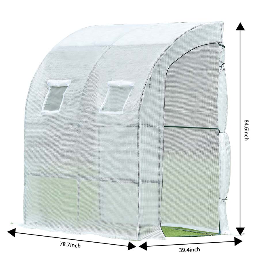 Portable Lean to Walk-in Greenhouse Instant Pop-up Fast Setup Indoor ...