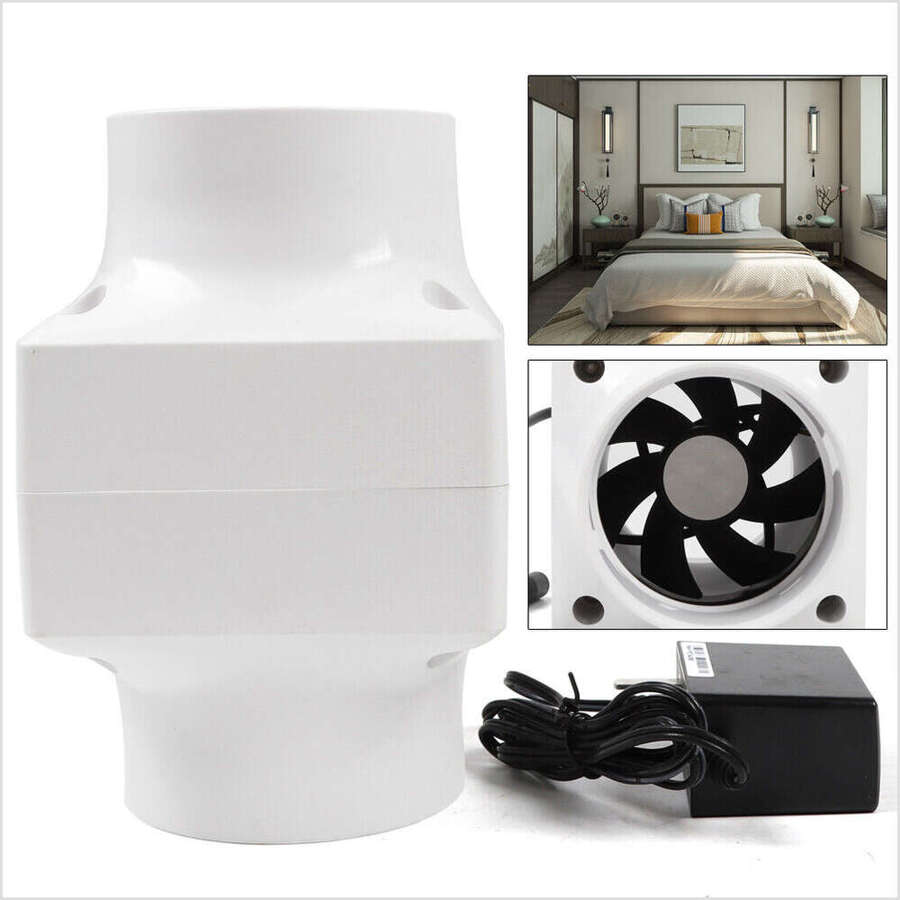 3'' Inline Duct Fan Bathroom Toilet Air Ventilation System Air Cooling ...