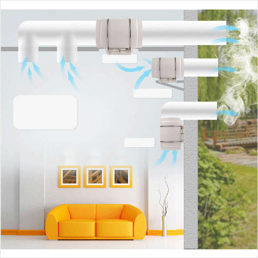 6 Inch Inline Duct Ventilation Fan 110V Quiet Exhaust Blower Tubular ...