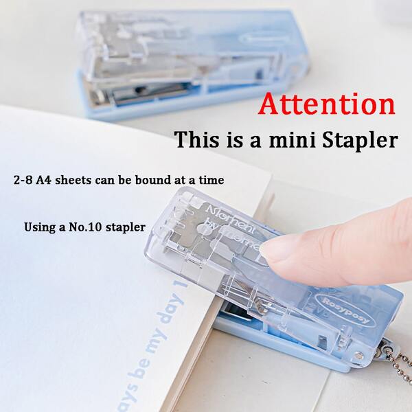 Mini Gradient Stapler For Students With Built-in 40pcs 10# Staples, Foldable And Lightweight ...