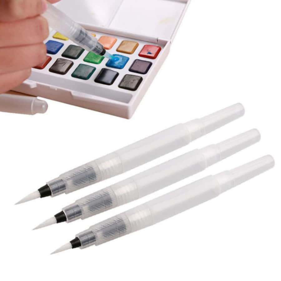 3pcs/Lot Refillable Water Brush Ink Pen For Water Color Calligraphy ...