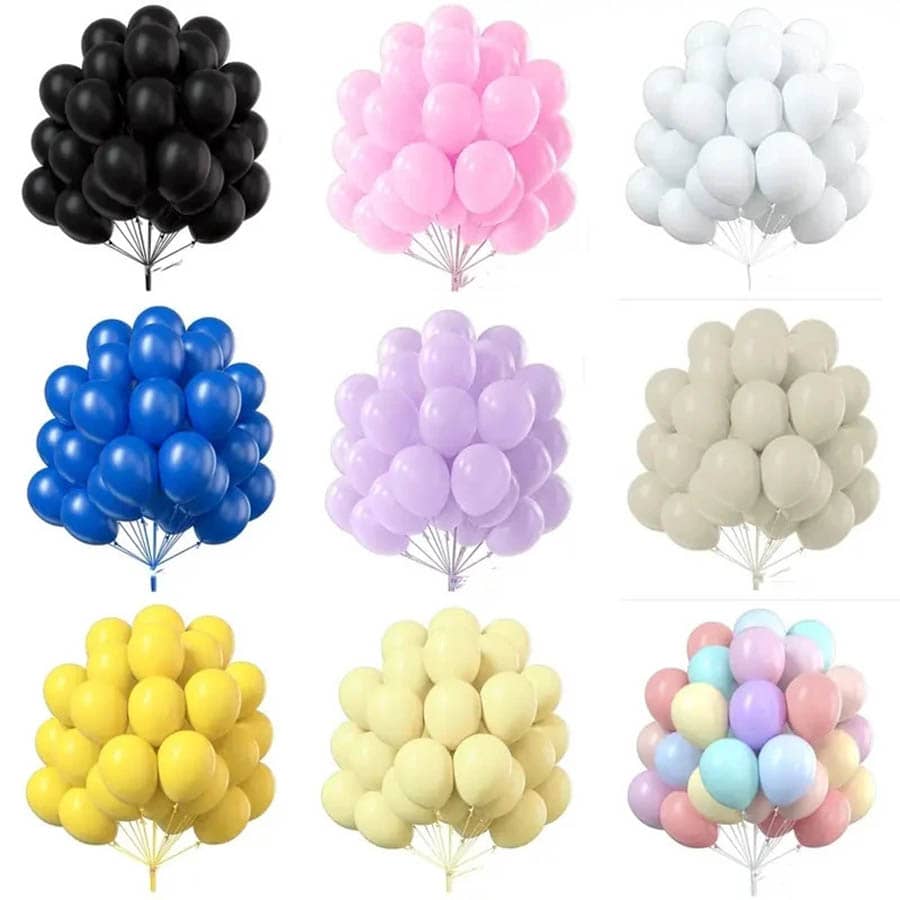 50pcs Matte Pastel Rainbow Color Balloons 5 Inch With 2 Rolls Balloon ...