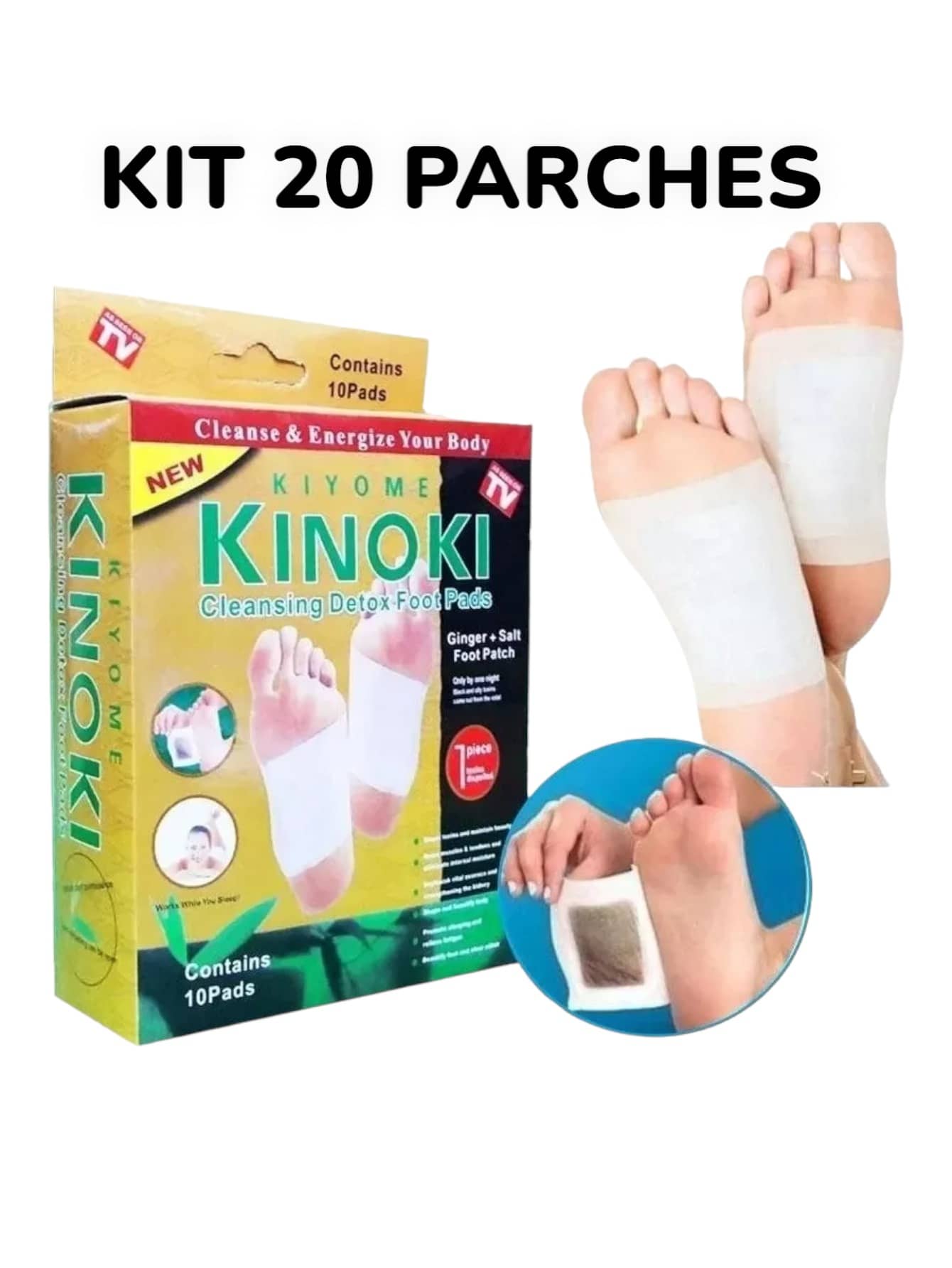 GENESIS COSMETICS 20 Golden Kinoki Detoxifying Foot Patches | SHEIN USA