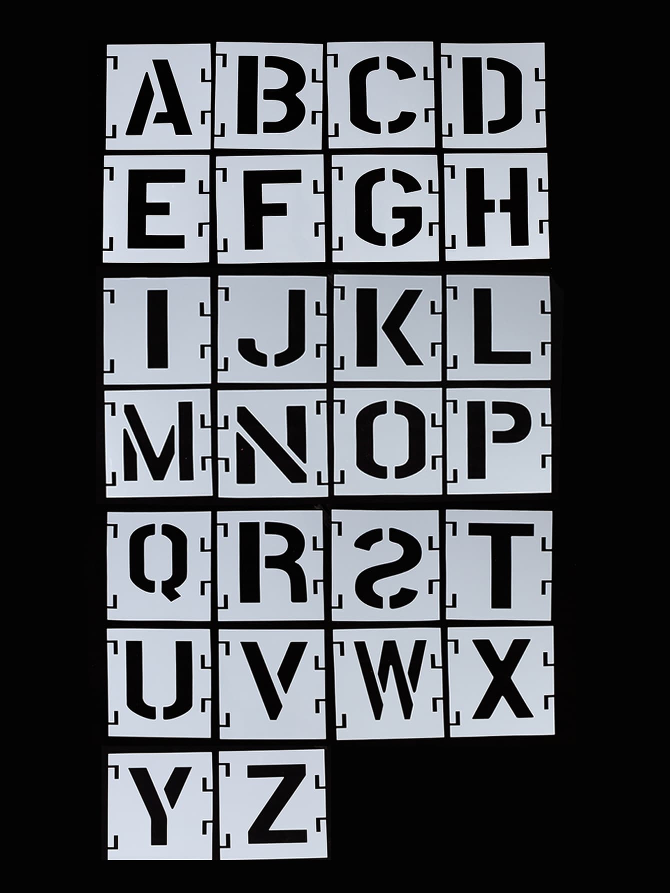 Alphabet template symbol digital craft template, 42-piece reusable ... Alphabet template symbol digital craft template, 42-piece reusable ...
