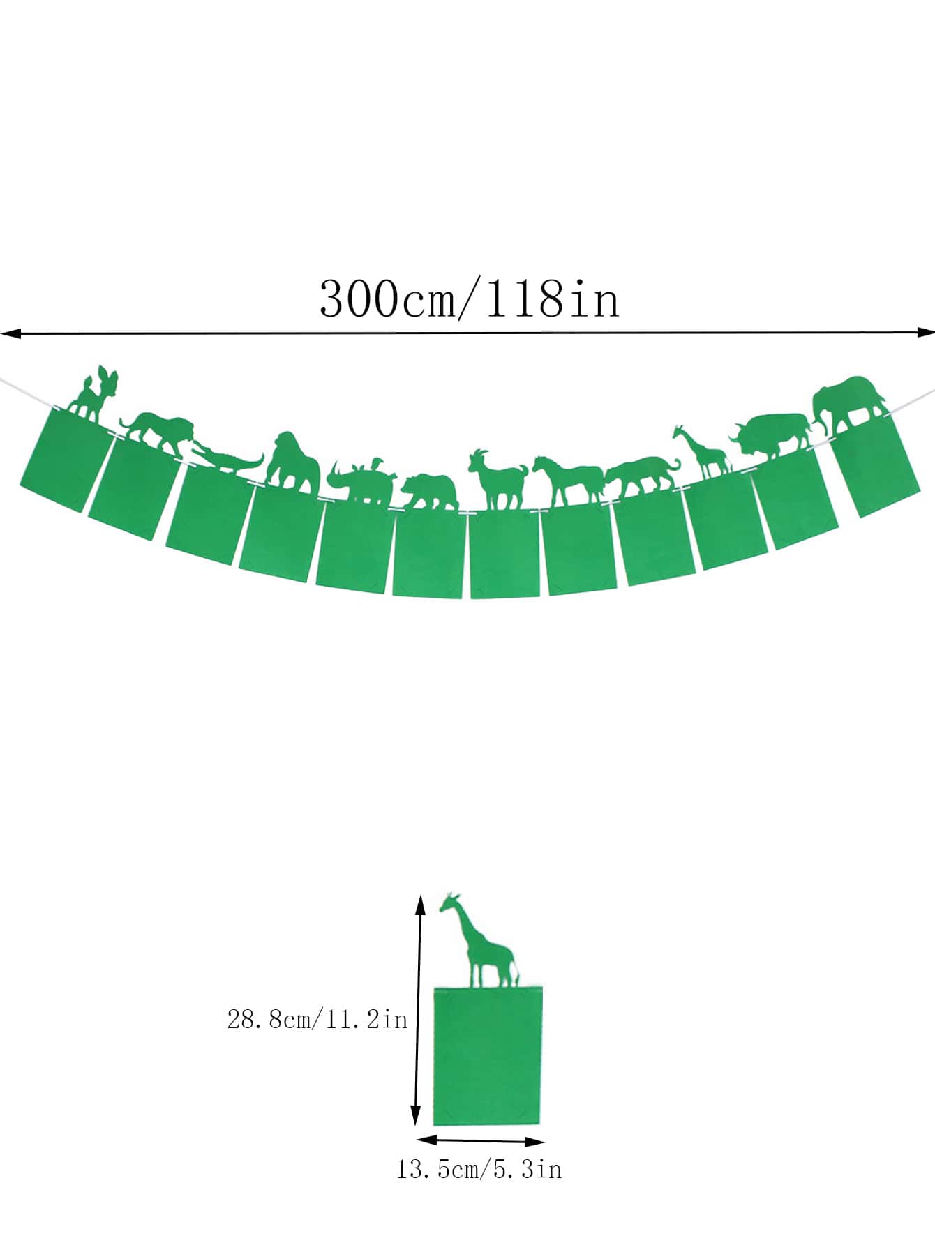 1 Peça Animal Da Selva Temático Festa Decoração Bandeira Bandeira Para ...