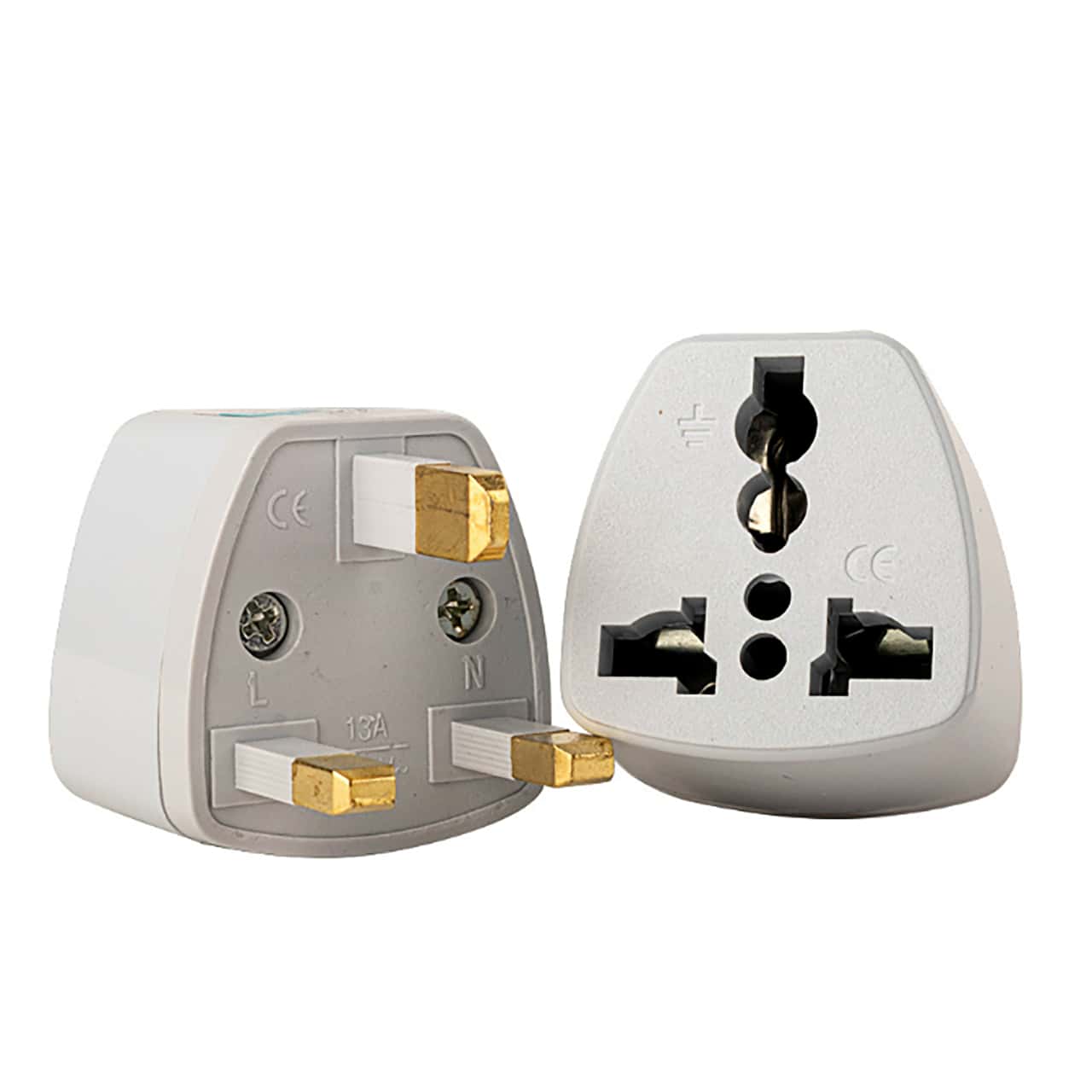 2pcs/Pack Uk Standard Three-Prong Power Adapter Converter Plug, White ...