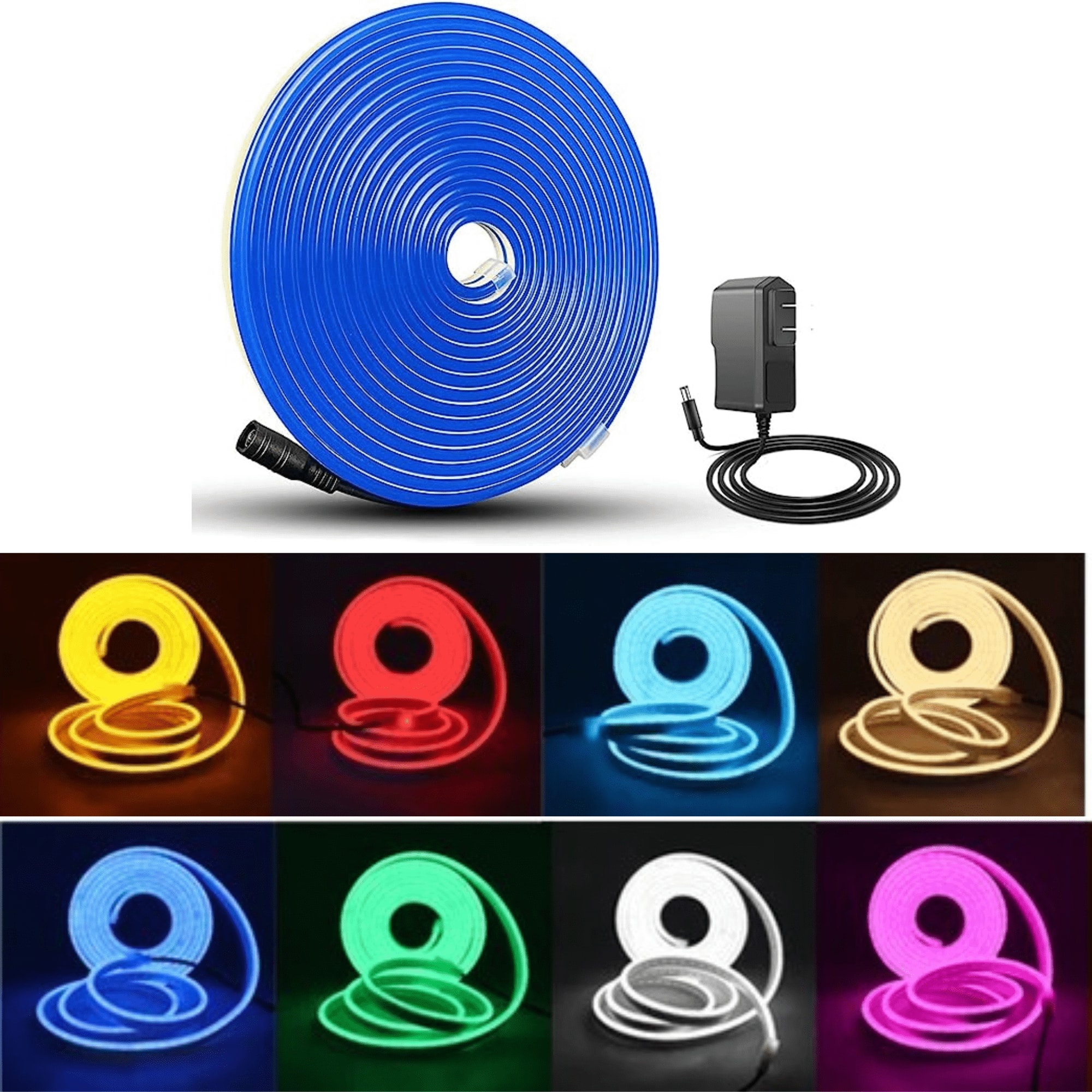 5 metros luces neon. Tiras de luces LED impermeables, resistentes al ...