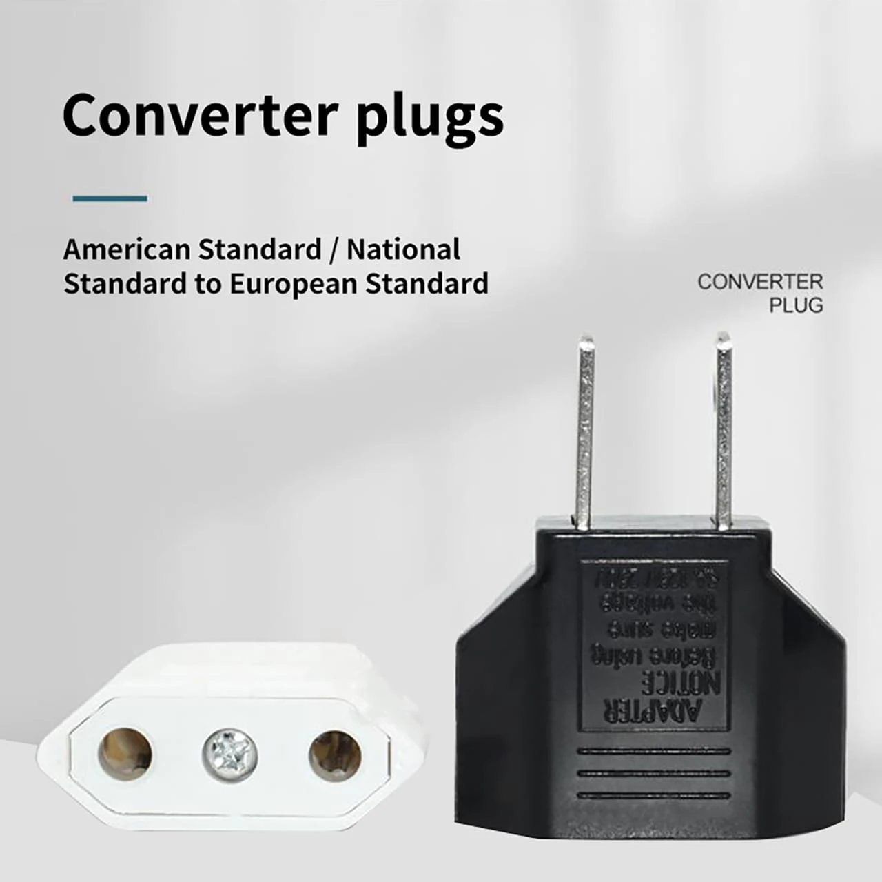 Pure Copper European To American Convert Two-prong Plug Electrical ...