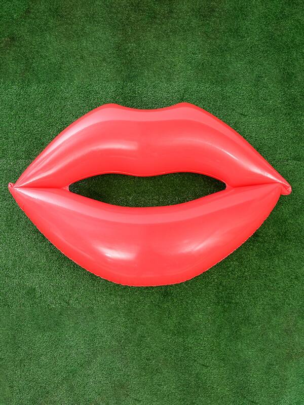 Inflatable Water Float Bed & Swim Ring & Floating Row With Red Lips ...