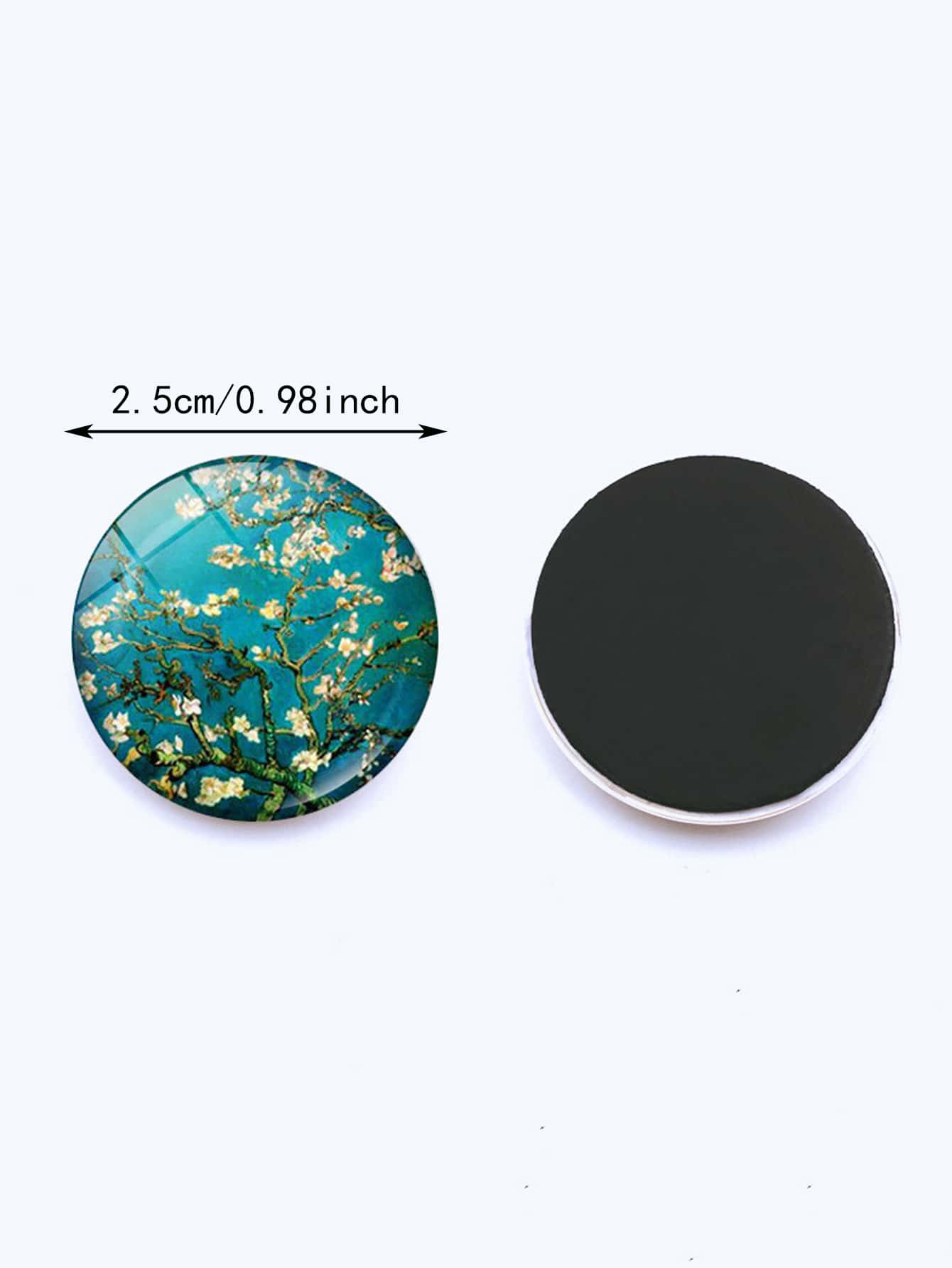 5pcs Blind Box Van Gogh Starry Night Creative Crystal Glass Magnetic ...